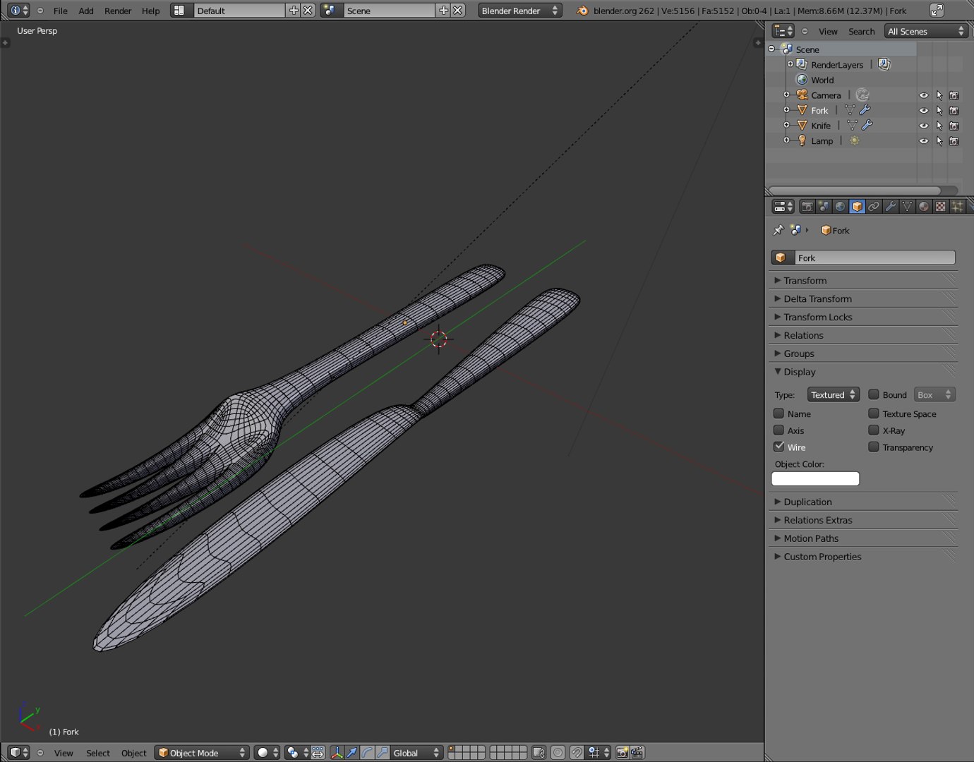 Free Simple Knife Fork 3d Model