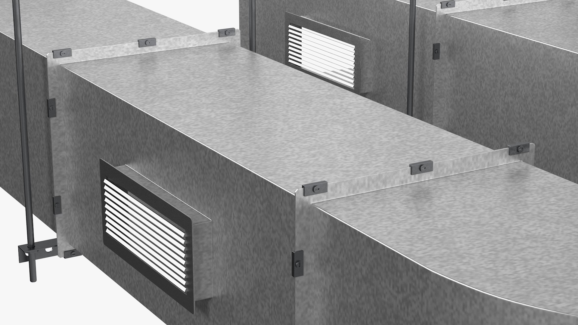 3D Model Industrial Air Conditioning Duct - TurboSquid 1647016