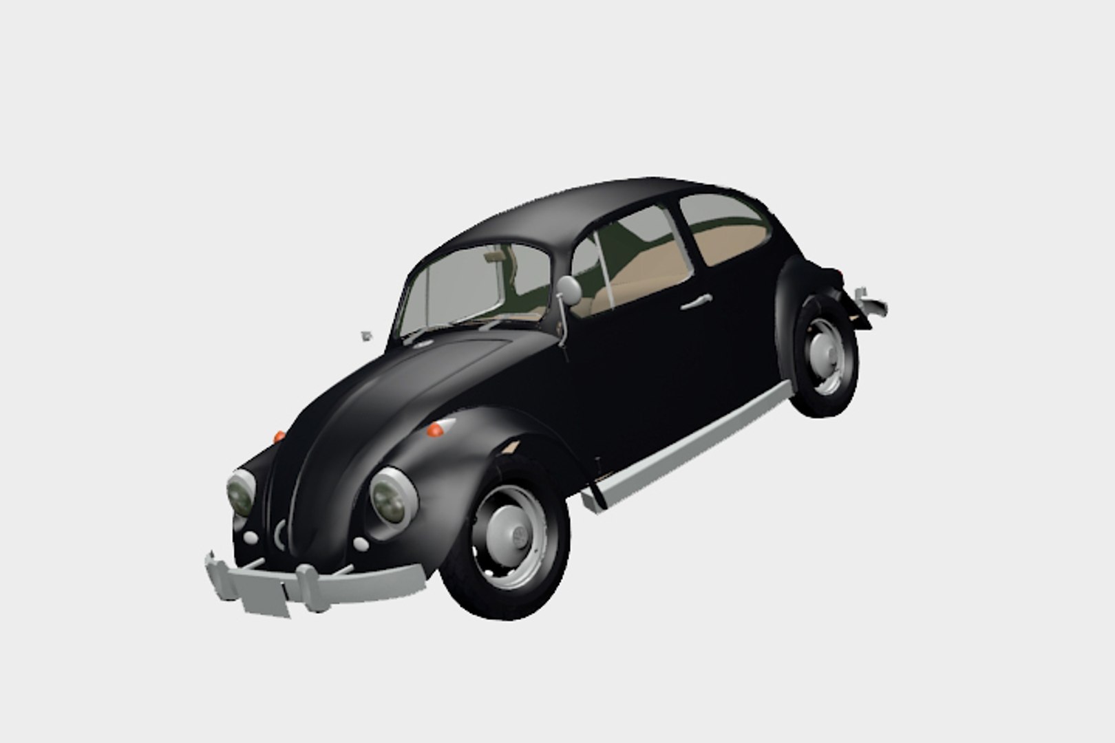 vintage bug 1950 s 3d model