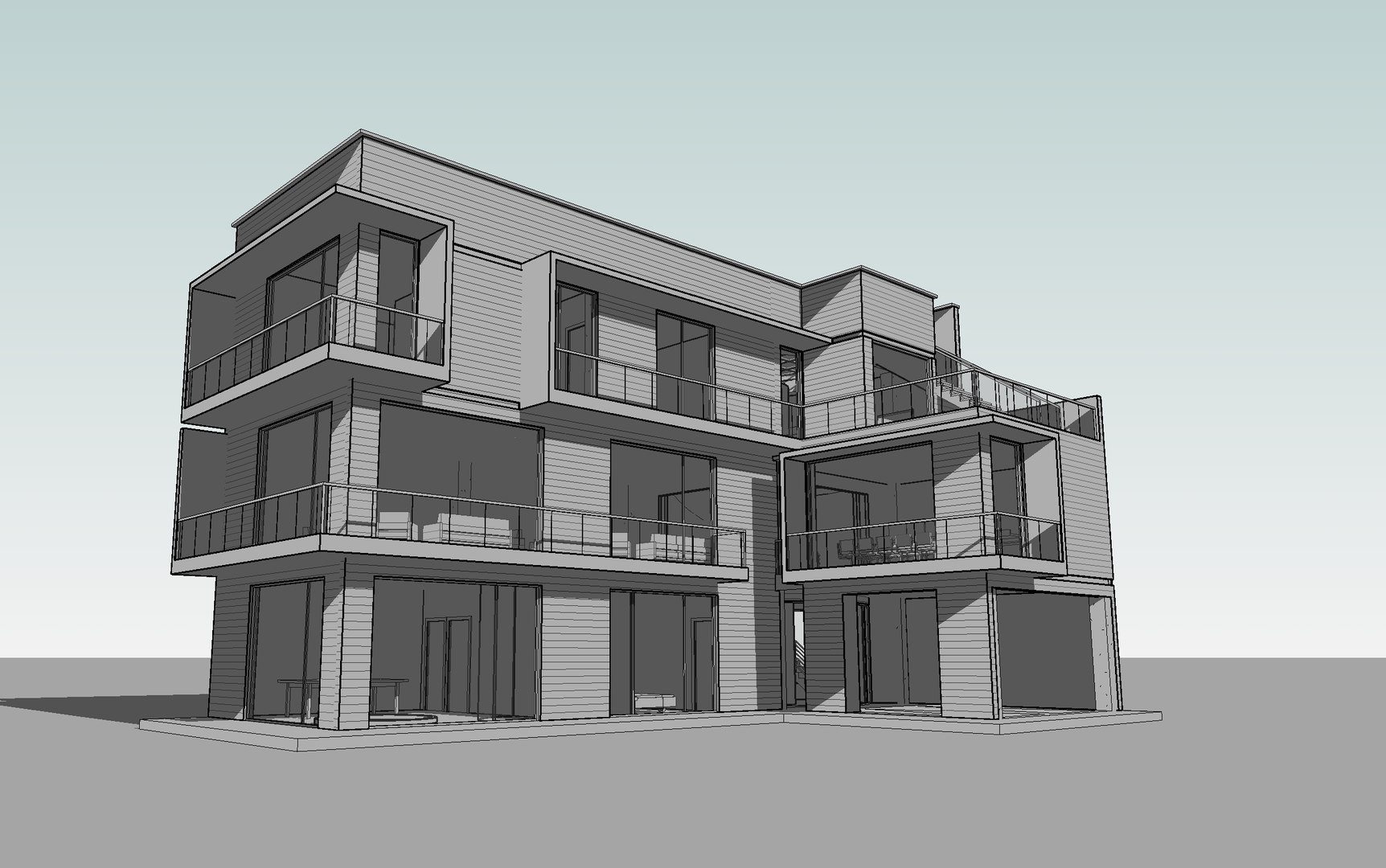 Residential Building Model - TurboSquid 1976304