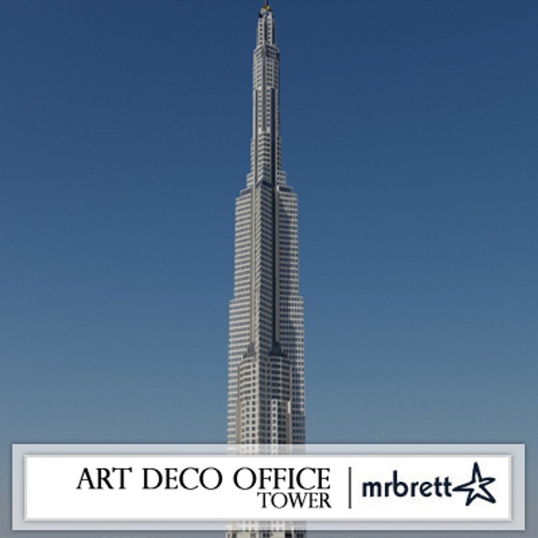 3d Modern Art Deco Tower Model