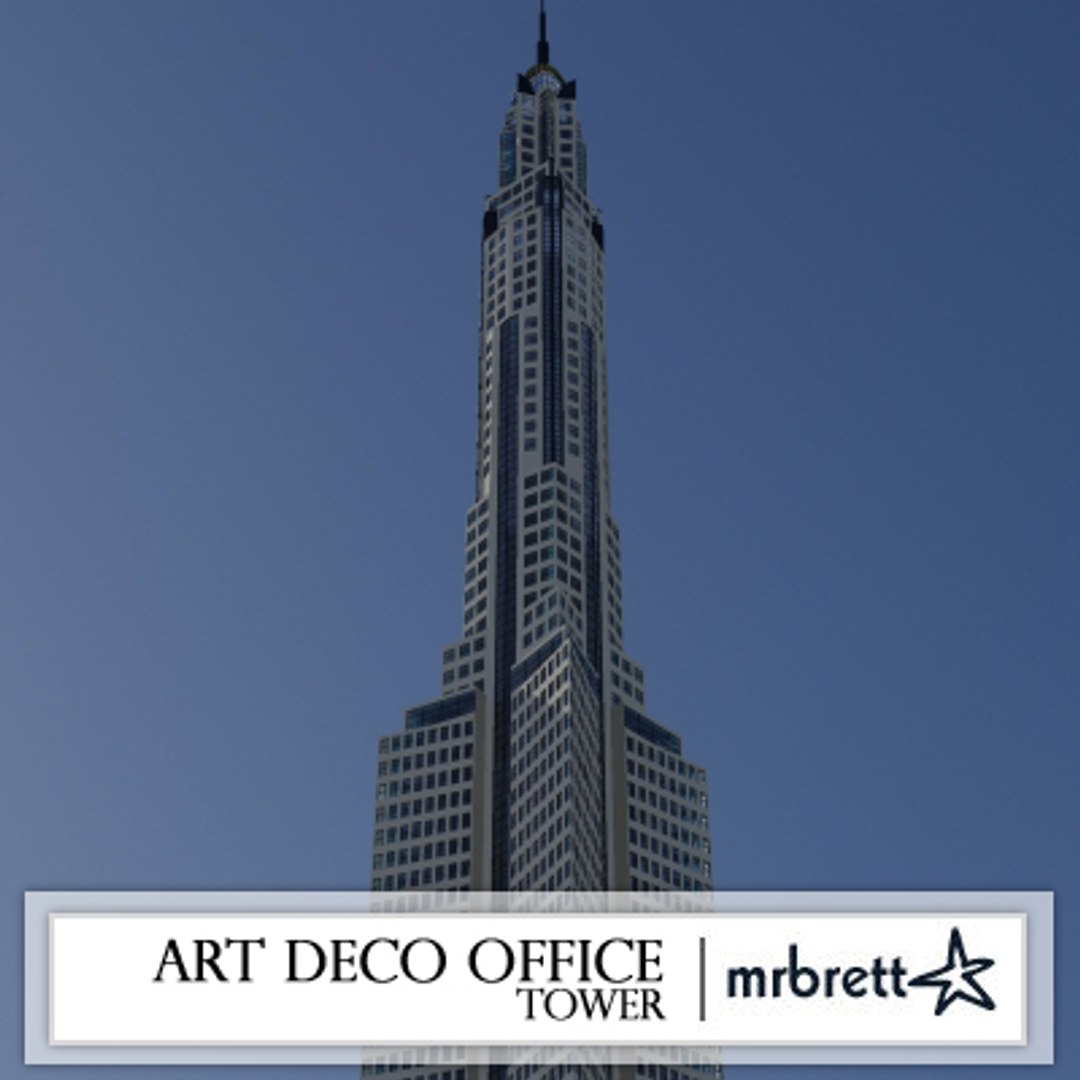 3d Modern Art Deco Tower Model