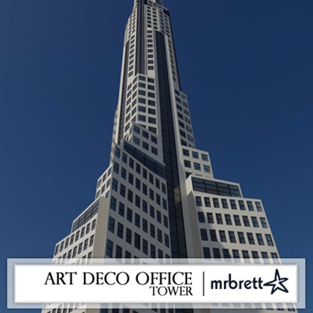 3d Modern Art Deco Tower Model