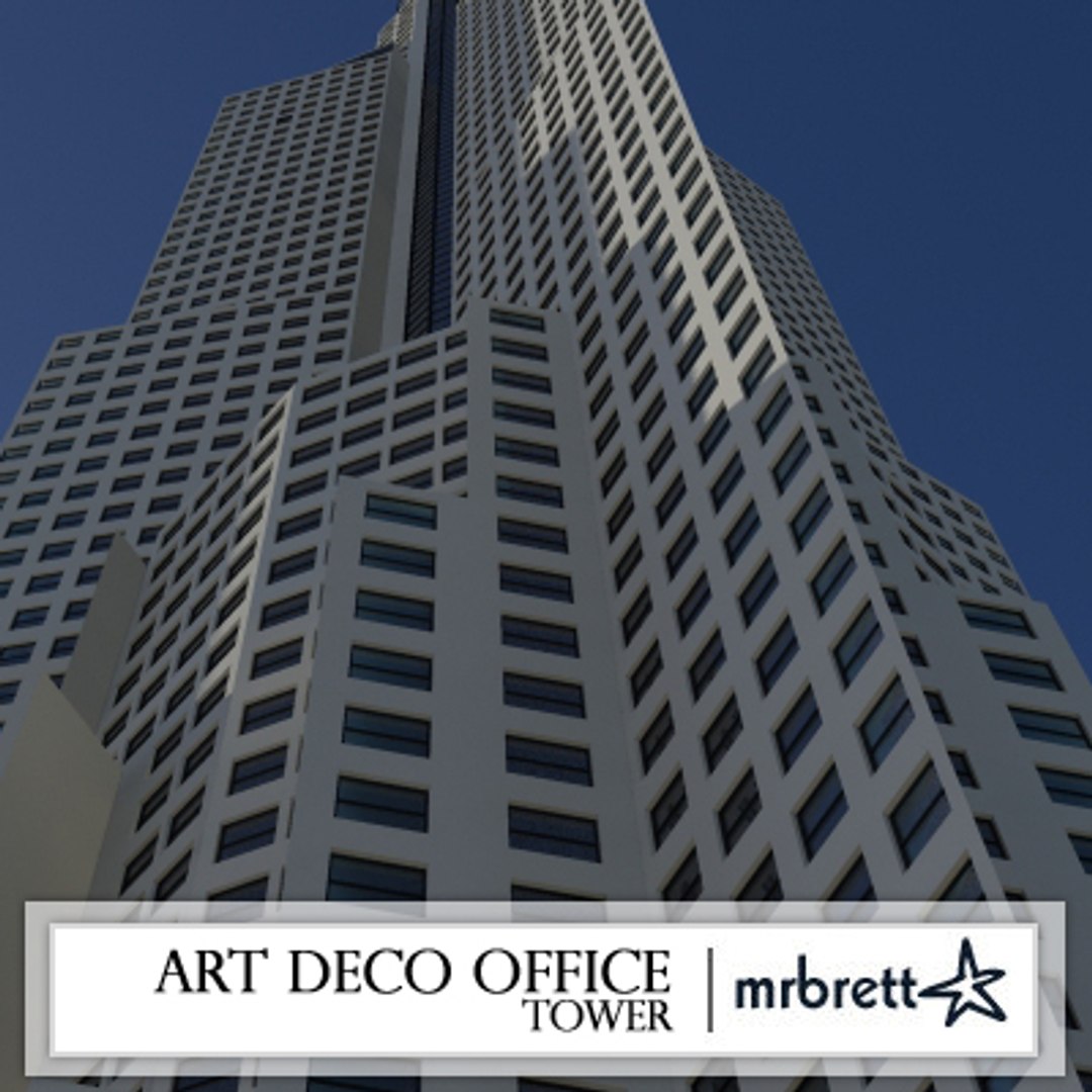 3d Modern Art Deco Tower Model