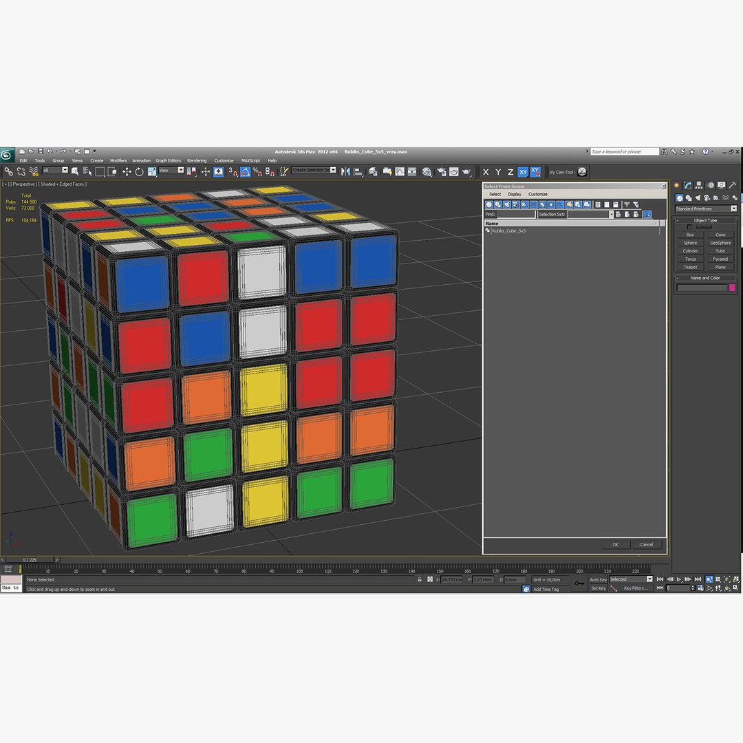 Rubiks Cube 5x5 3d C4d