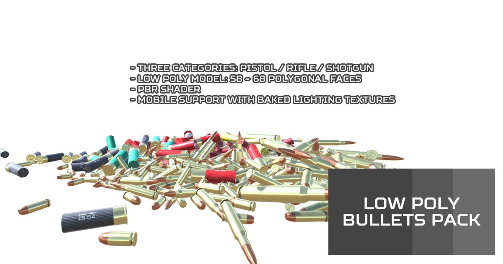 3d Unity Bullets Model Turbosquid 1345113 