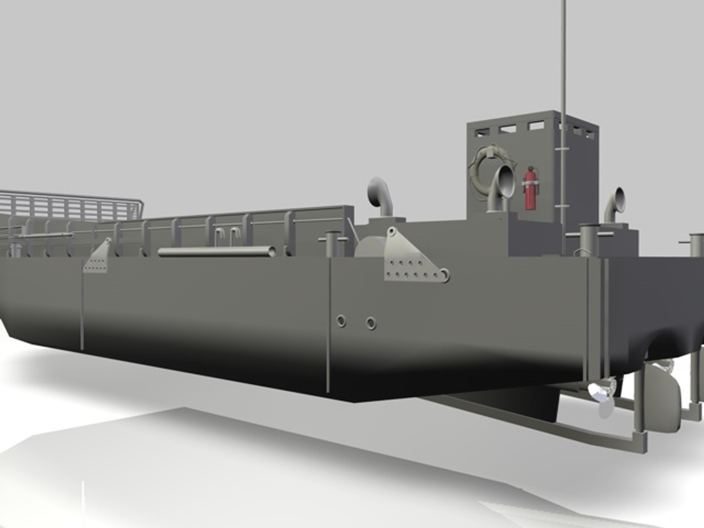 Lcm Landing Craft Mechanized 3d Model
