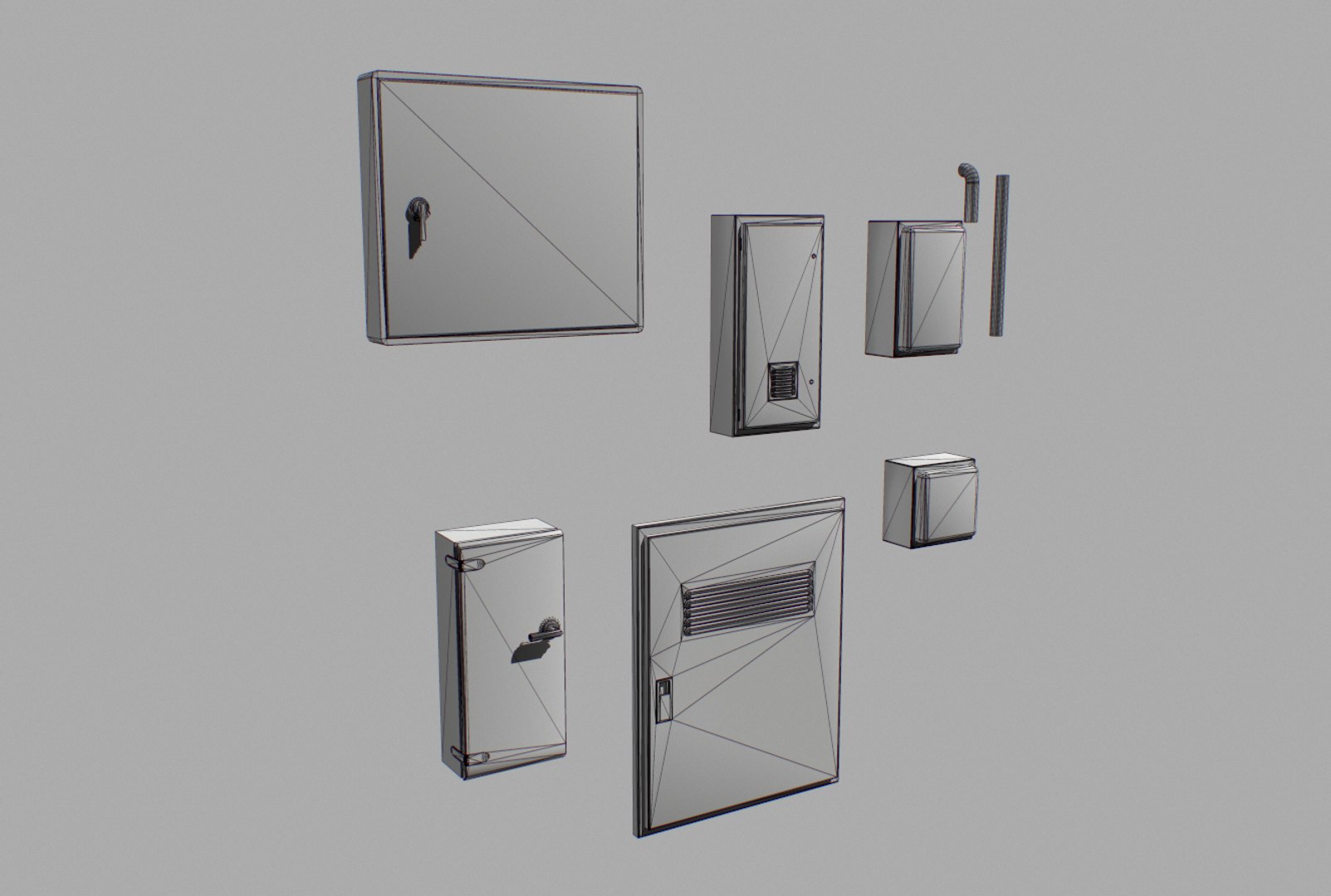 Pack Electrical Boxes 3D Model - TurboSquid 1593231