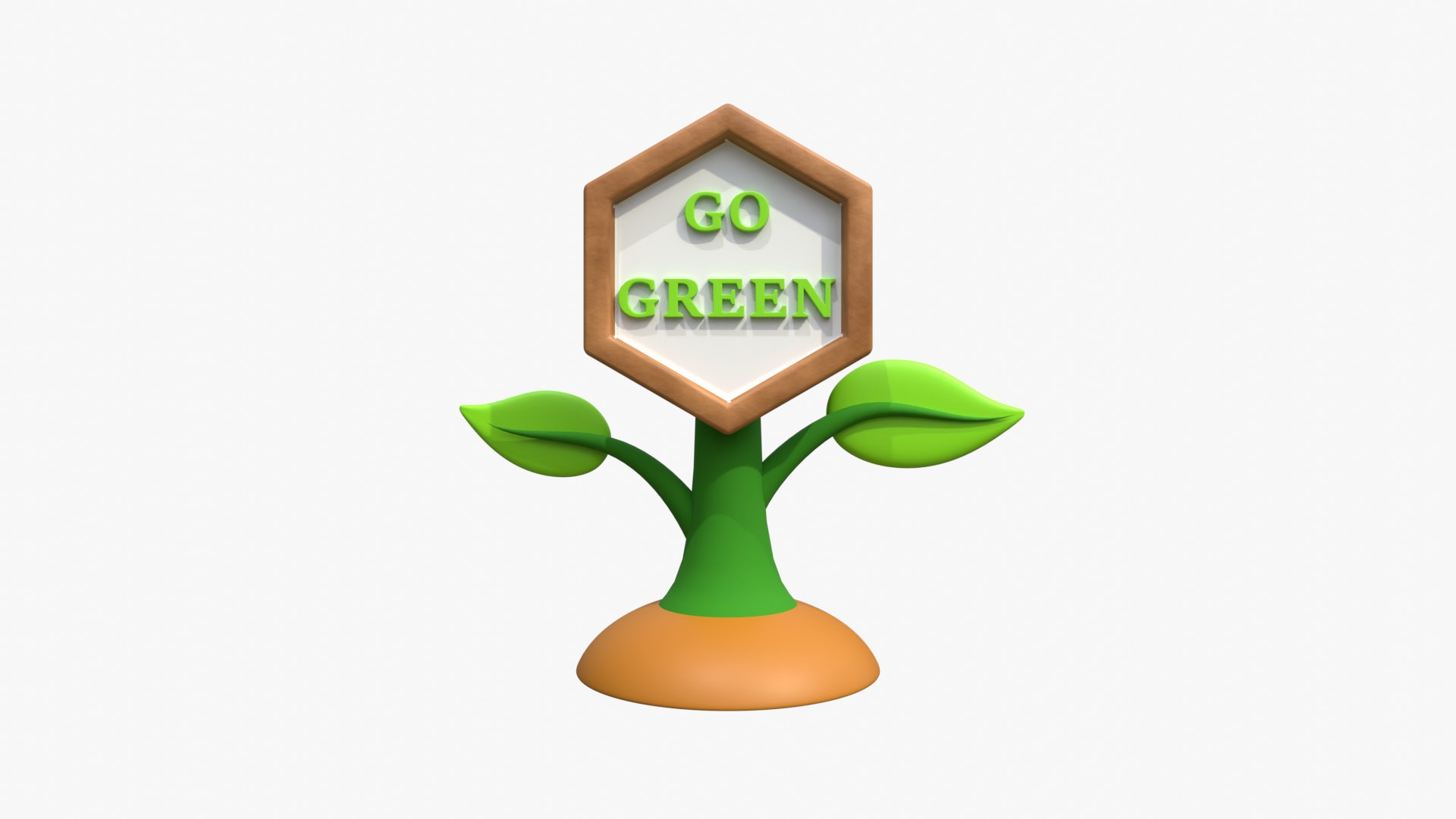 Go Green Board 3D - TurboSquid 2256209