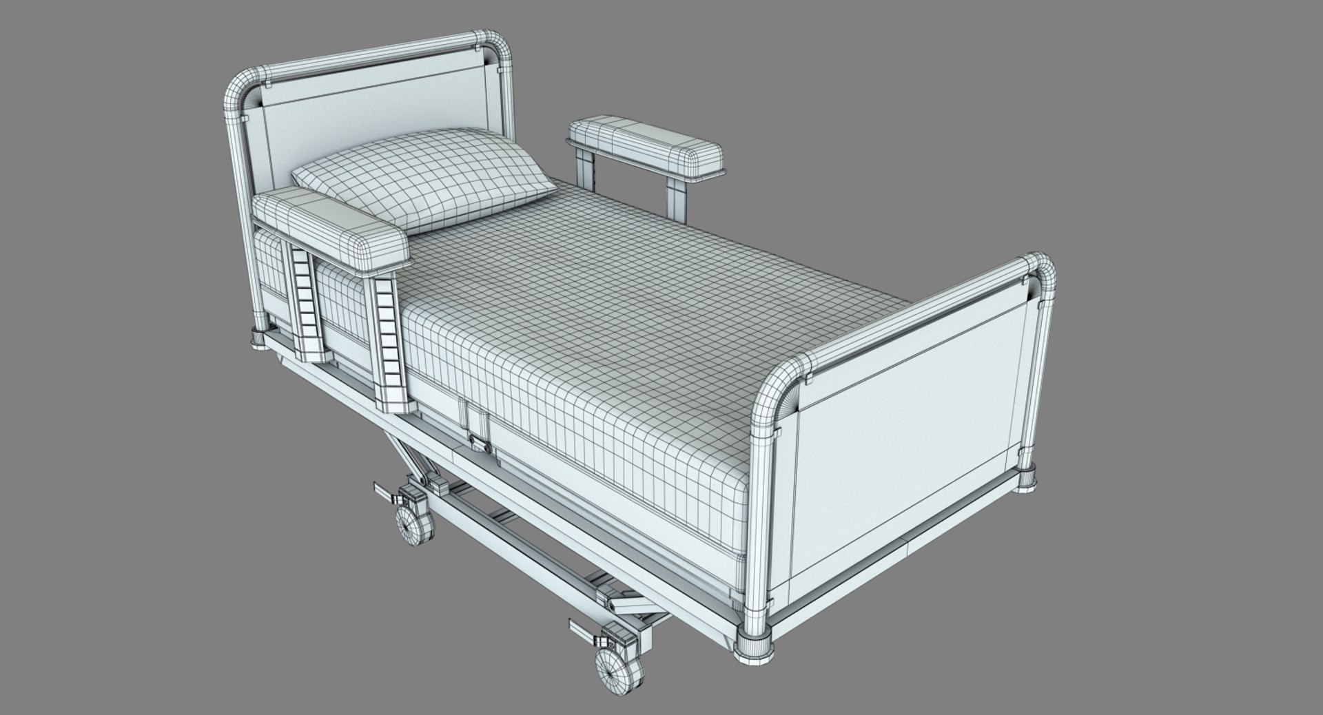 Hospital Patient Bed 3D Model - TurboSquid 1391503