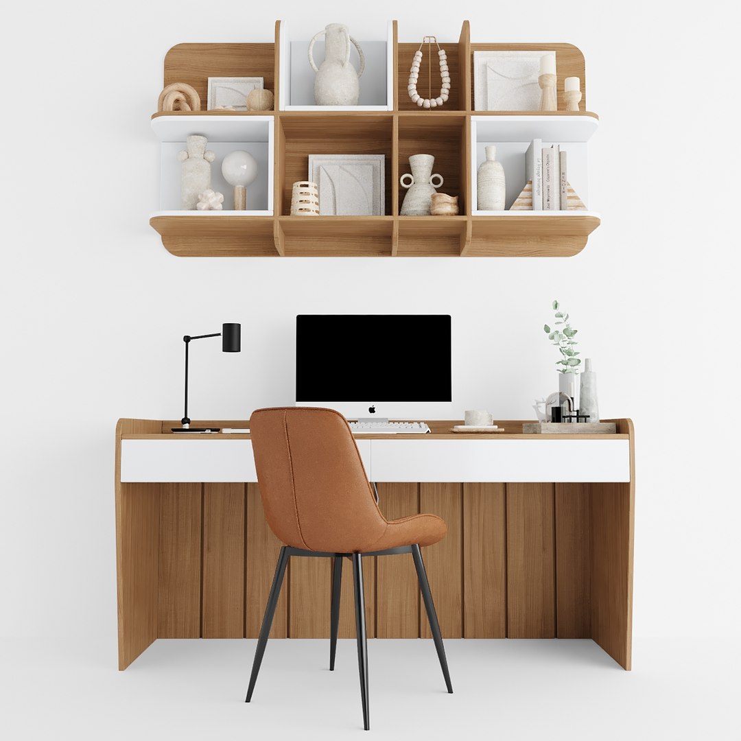 3D Writing Desk Model - TurboSquid 2099049