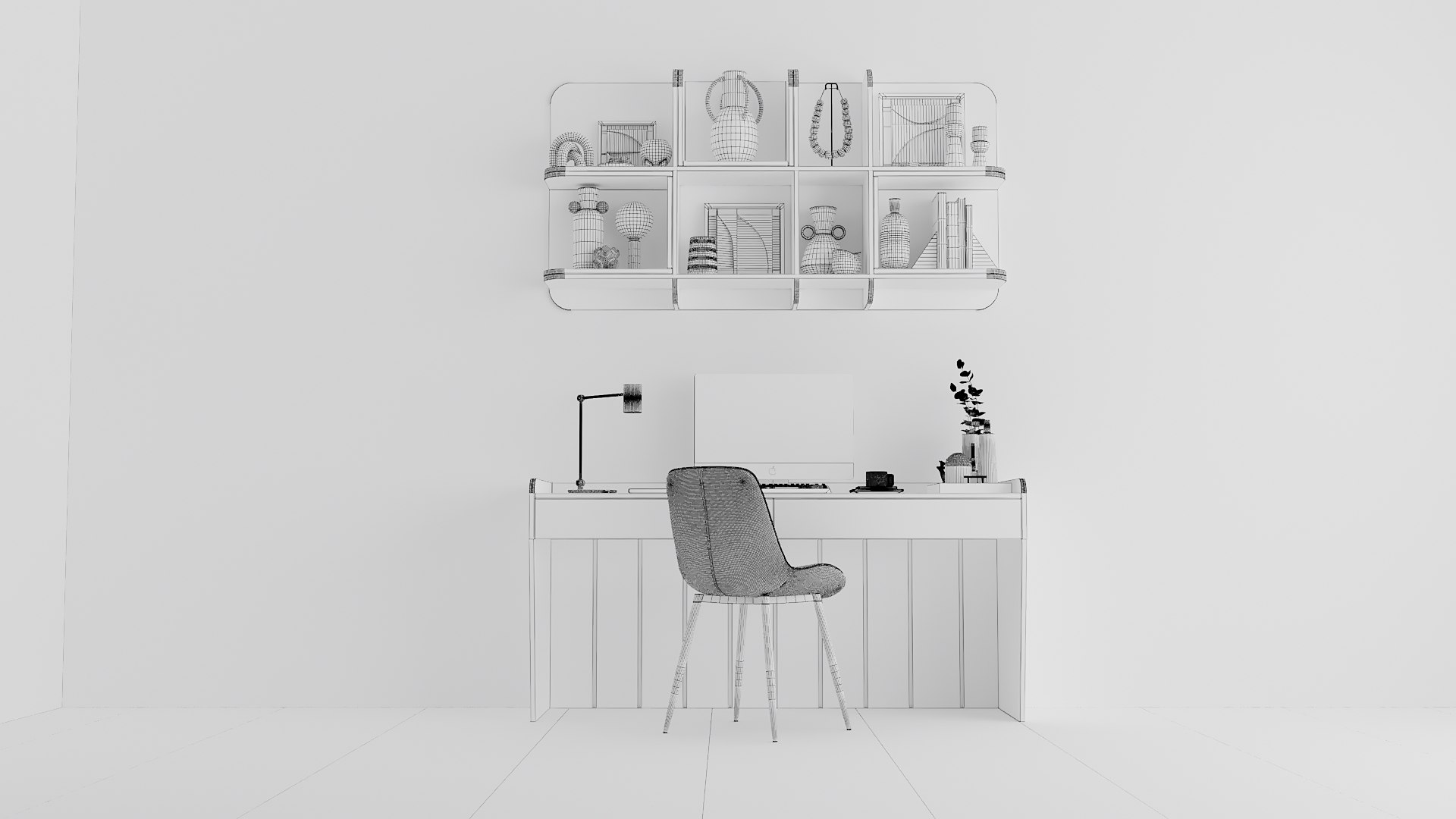 3D Writing Desk Model - TurboSquid 2099049