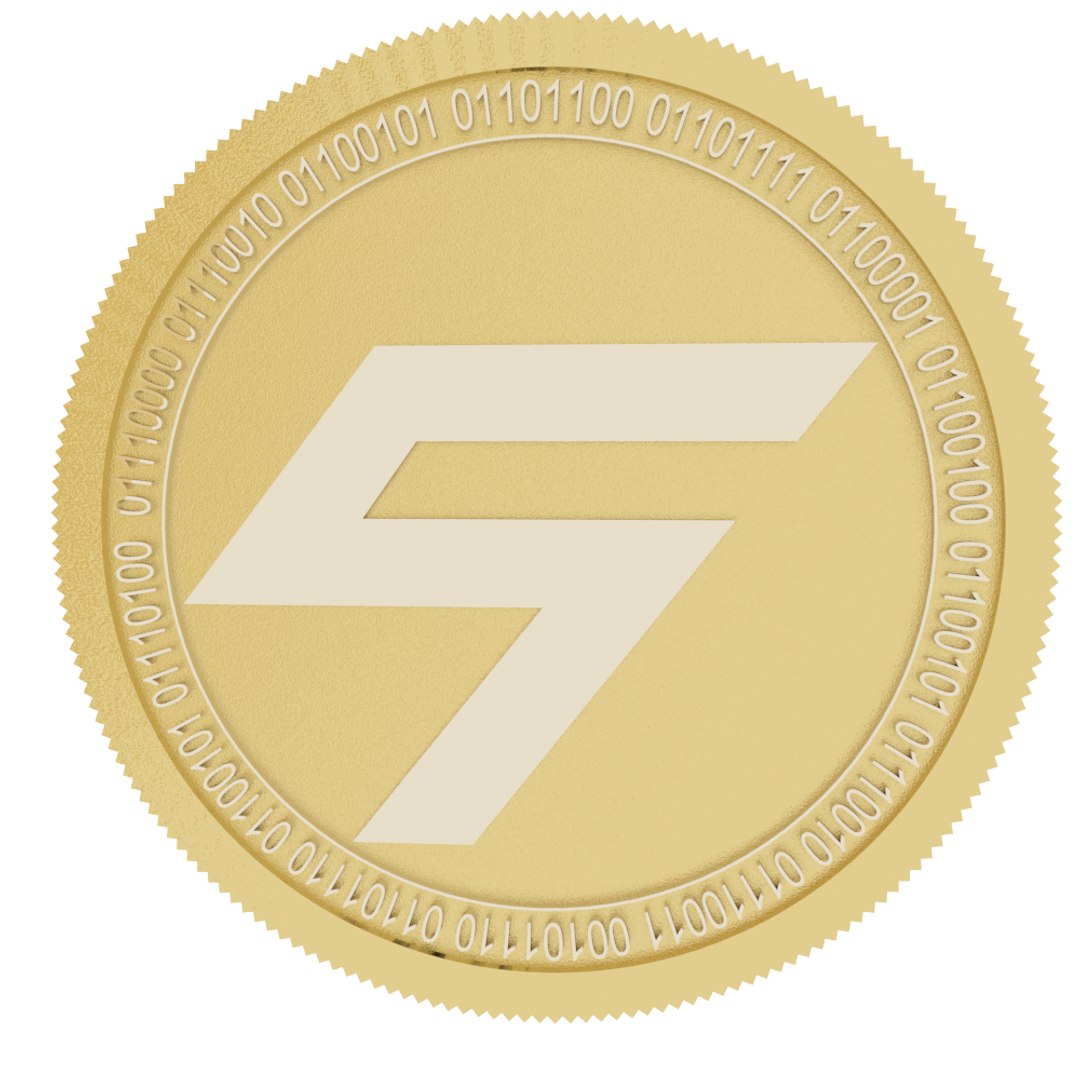 Graphcoin gold coin 3D model - TurboSquid 1605459