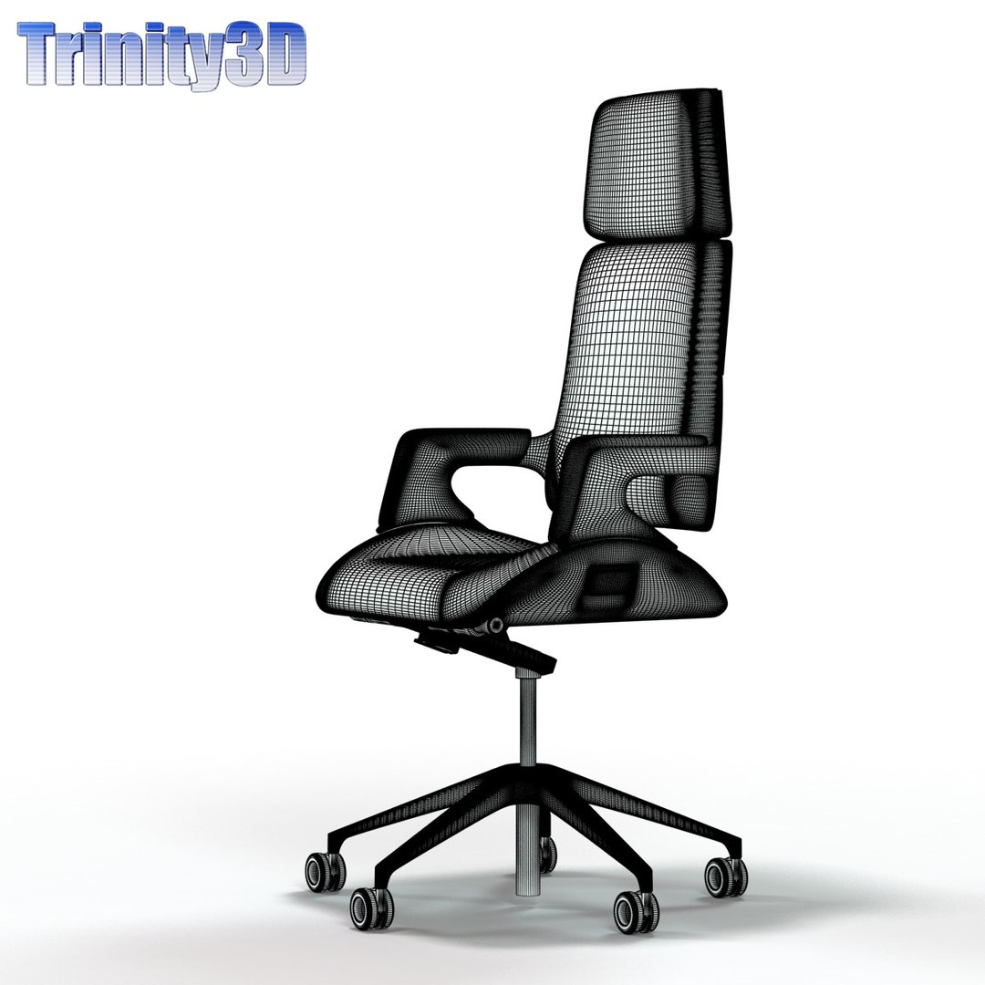 3d Interstuhl Silver Office Chair Model