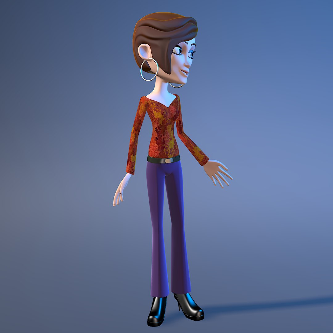 2 Rigged Cartoon Office 3D Model - TurboSquid 1275040