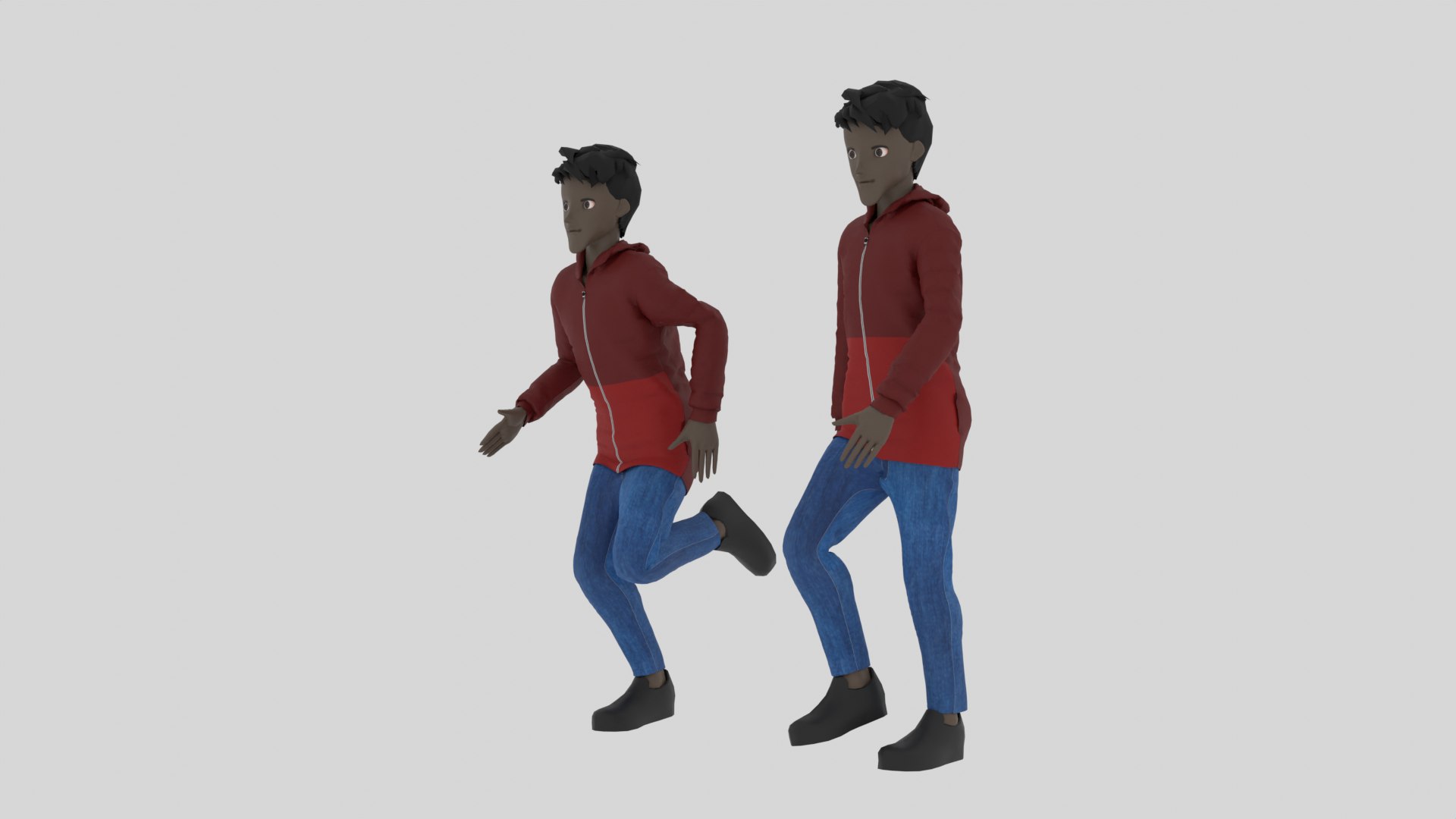 3D Model Cartoon Character Walking And Running Animation - TurboSquid ...