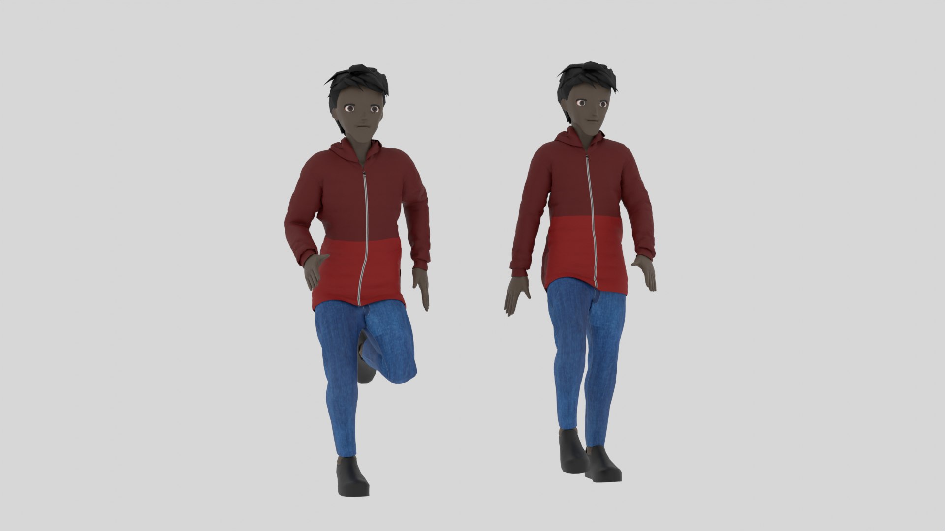 3D Model Cartoon Character Walking And Running Animation - TurboSquid ...