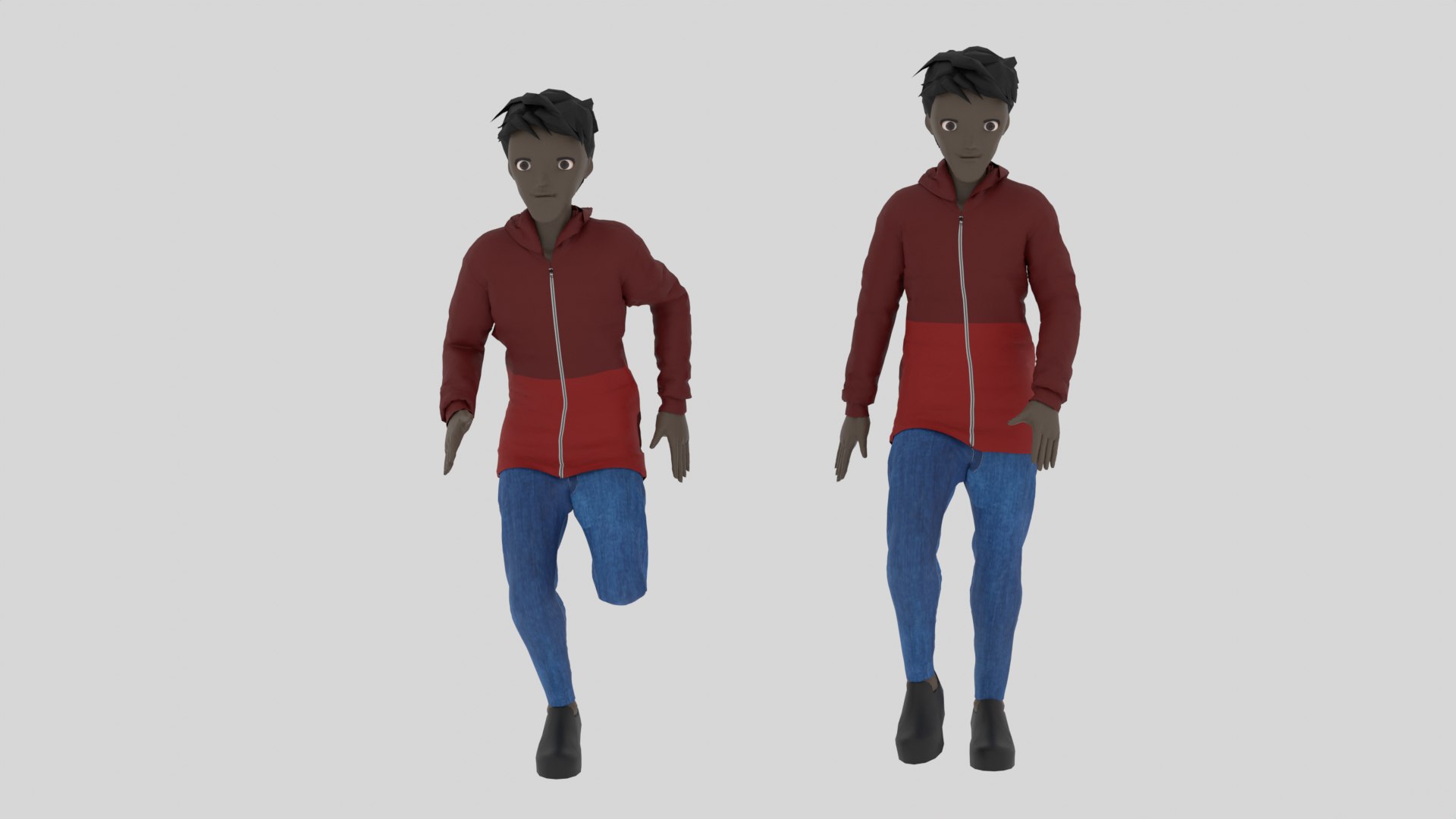 3D Model Cartoon Character Walking And Running Animation - TurboSquid ...