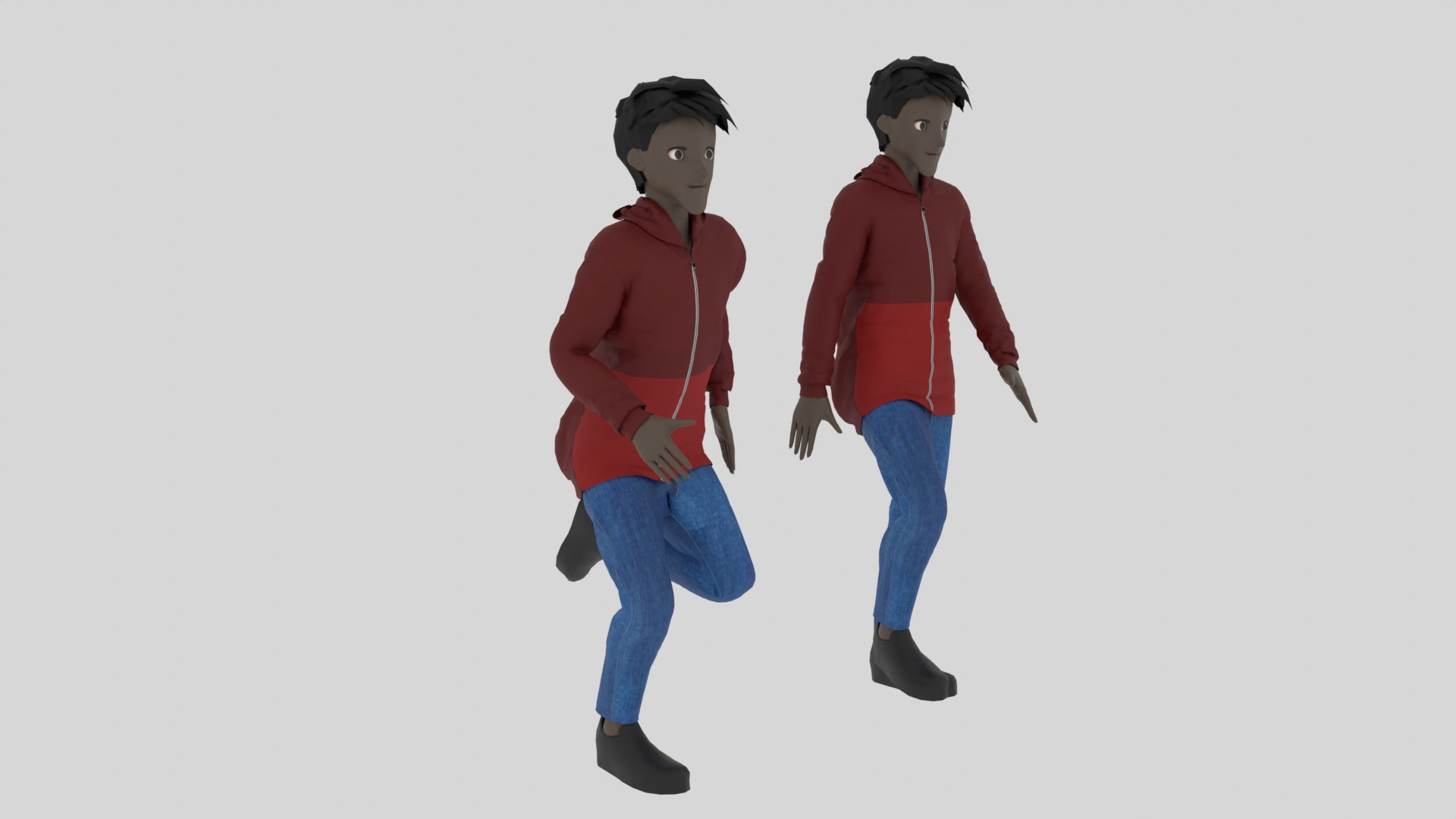 3D Model Cartoon Character Walking And Running Animation - TurboSquid ...