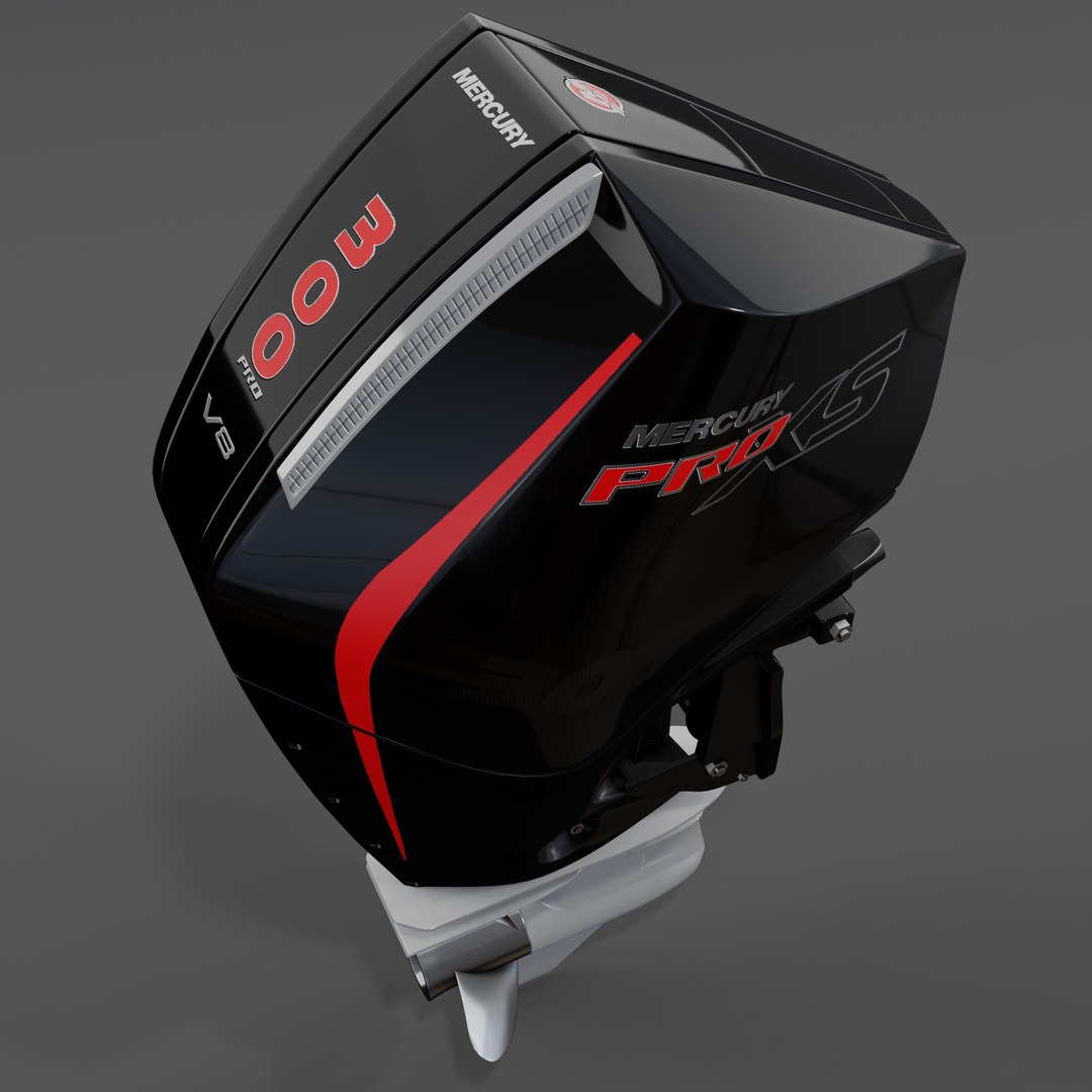 3D Mercury Pro XS 300 Outboard PBR Model - TurboSquid 2240268