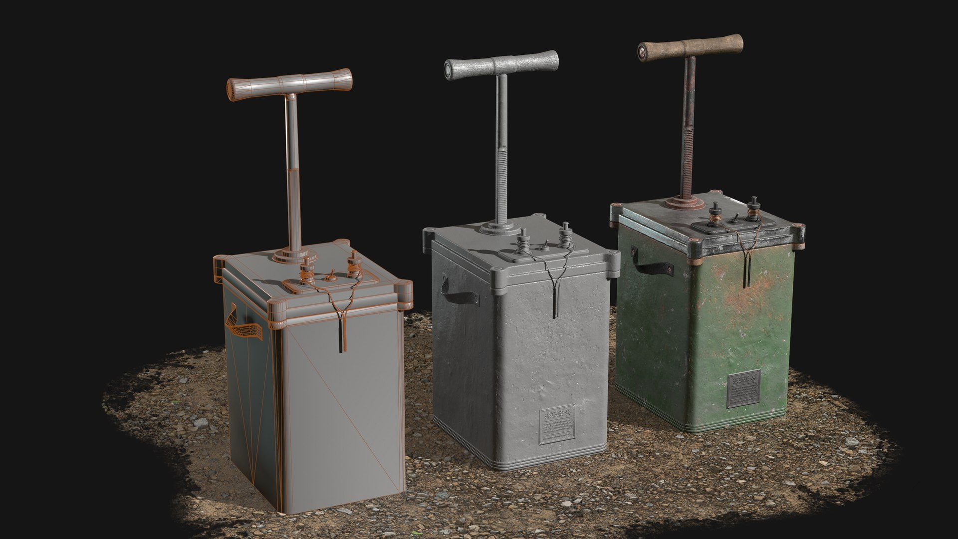 Dynamite Detonator Low-poly Model 3D - TurboSquid 1774479