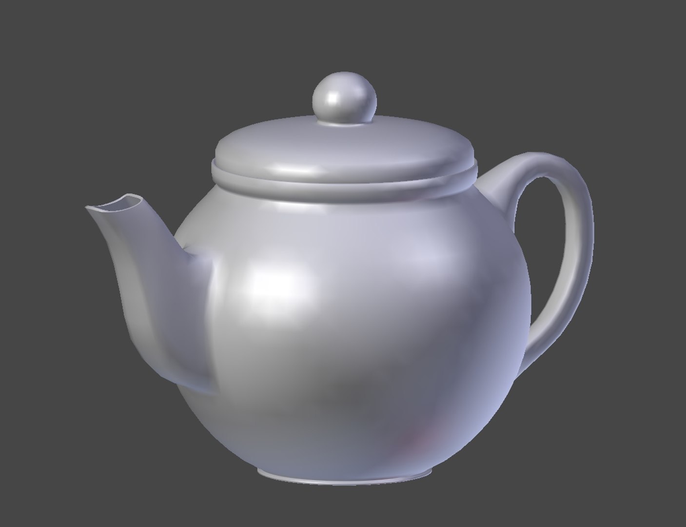 colorful teapot set 3d obj