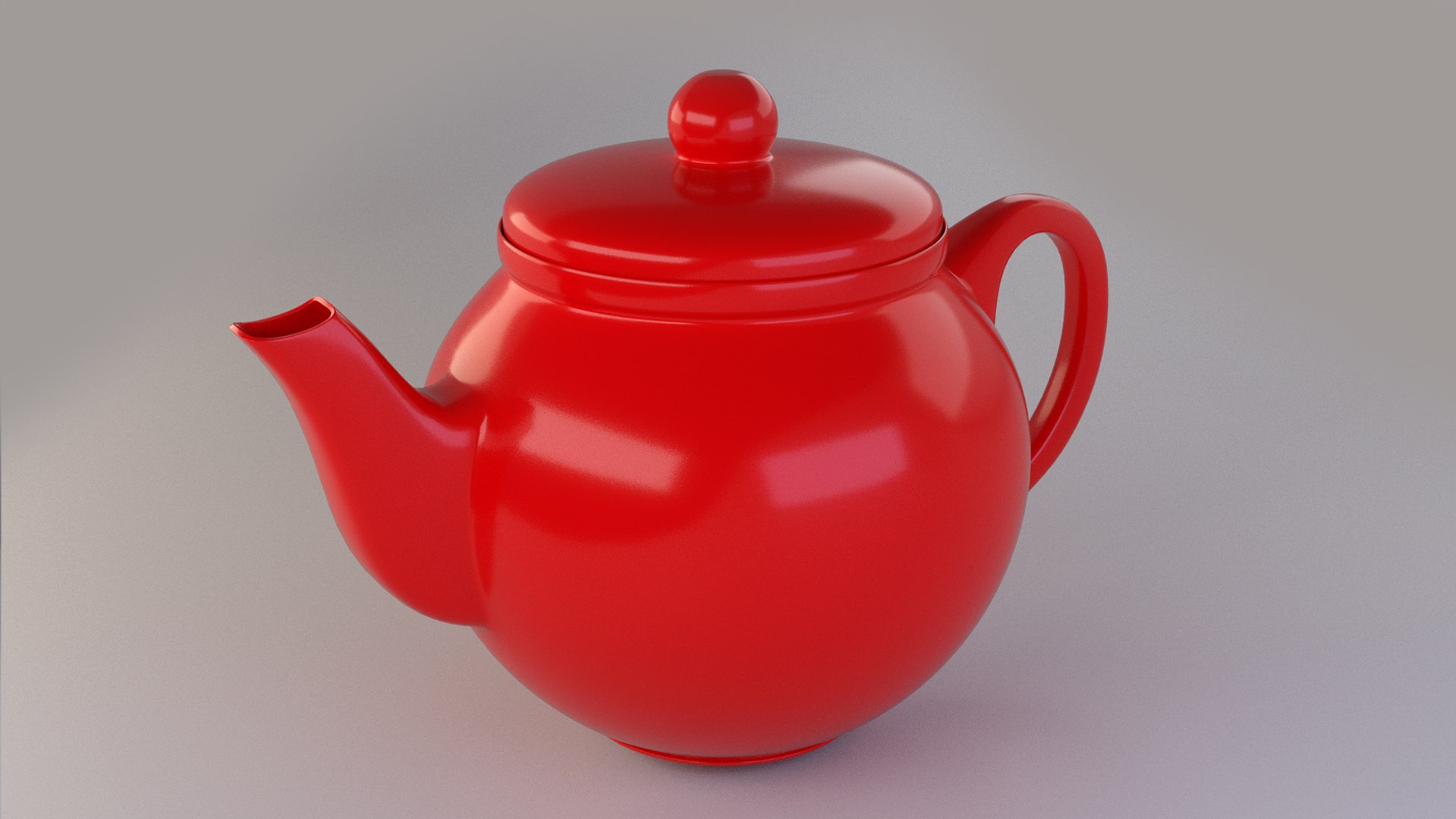 colorful teapot set 3d obj