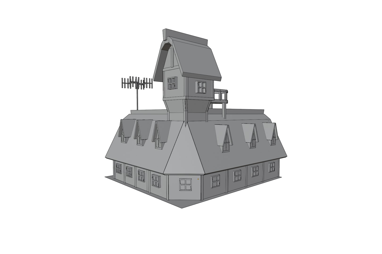 3D Model Small Hotel - TurboSquid 1838544