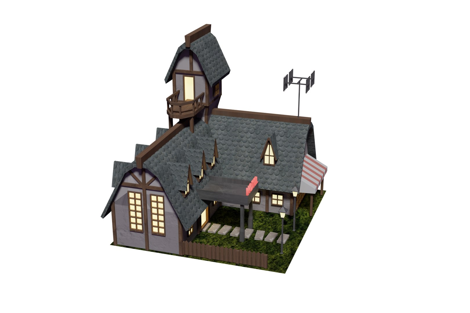 3D Model Small Hotel - TurboSquid 1838544
