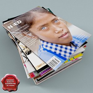 3d magazines set modelled