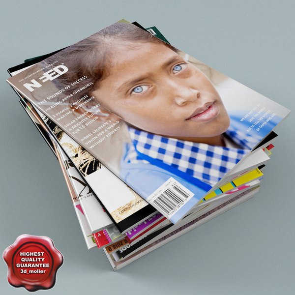 3d magazines set modelled