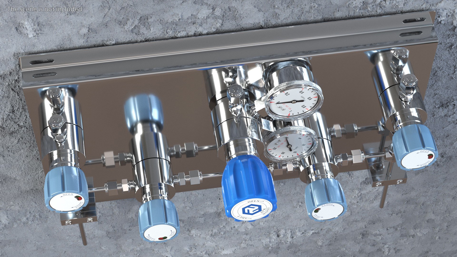 3D AFK Lab Industrial Gas Control Panel - TurboSquid 1956088