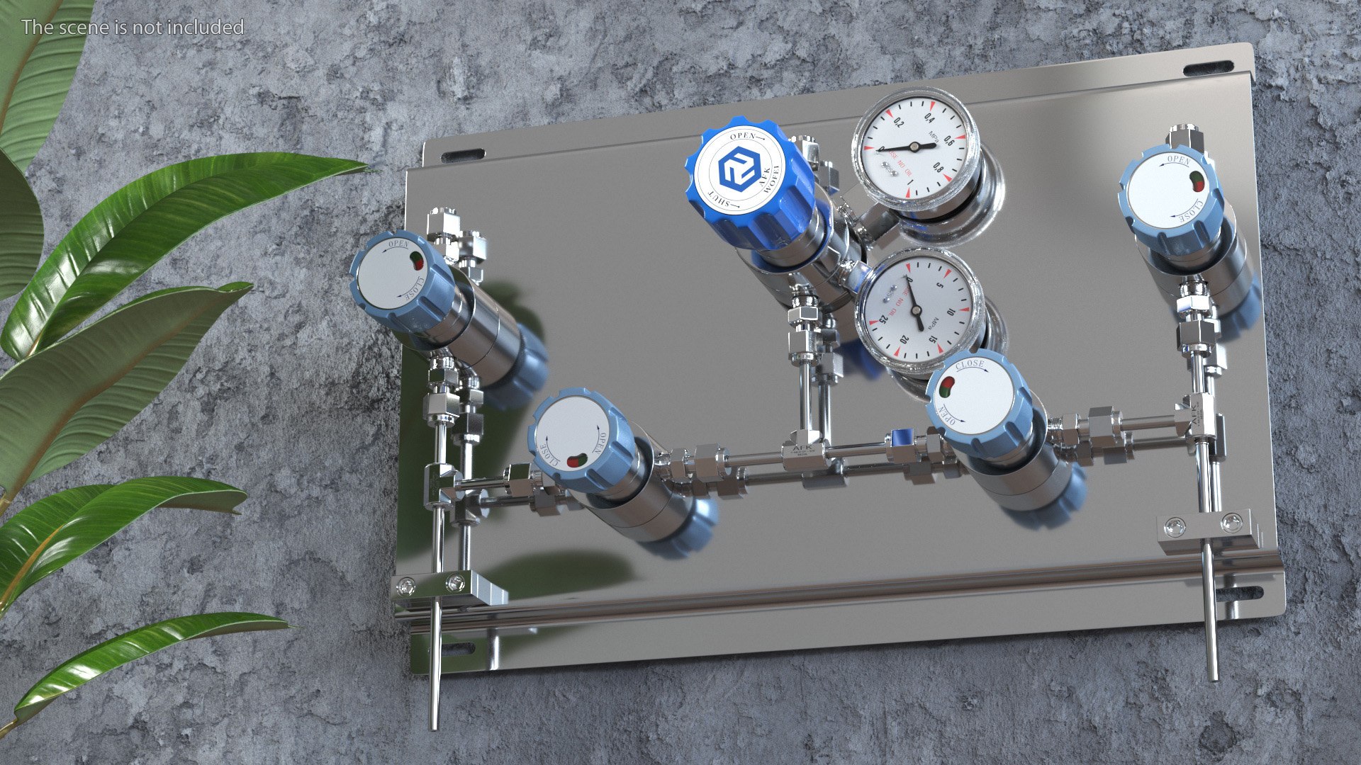 3D AFK Lab Industrial Gas Control Panel - TurboSquid 1956088