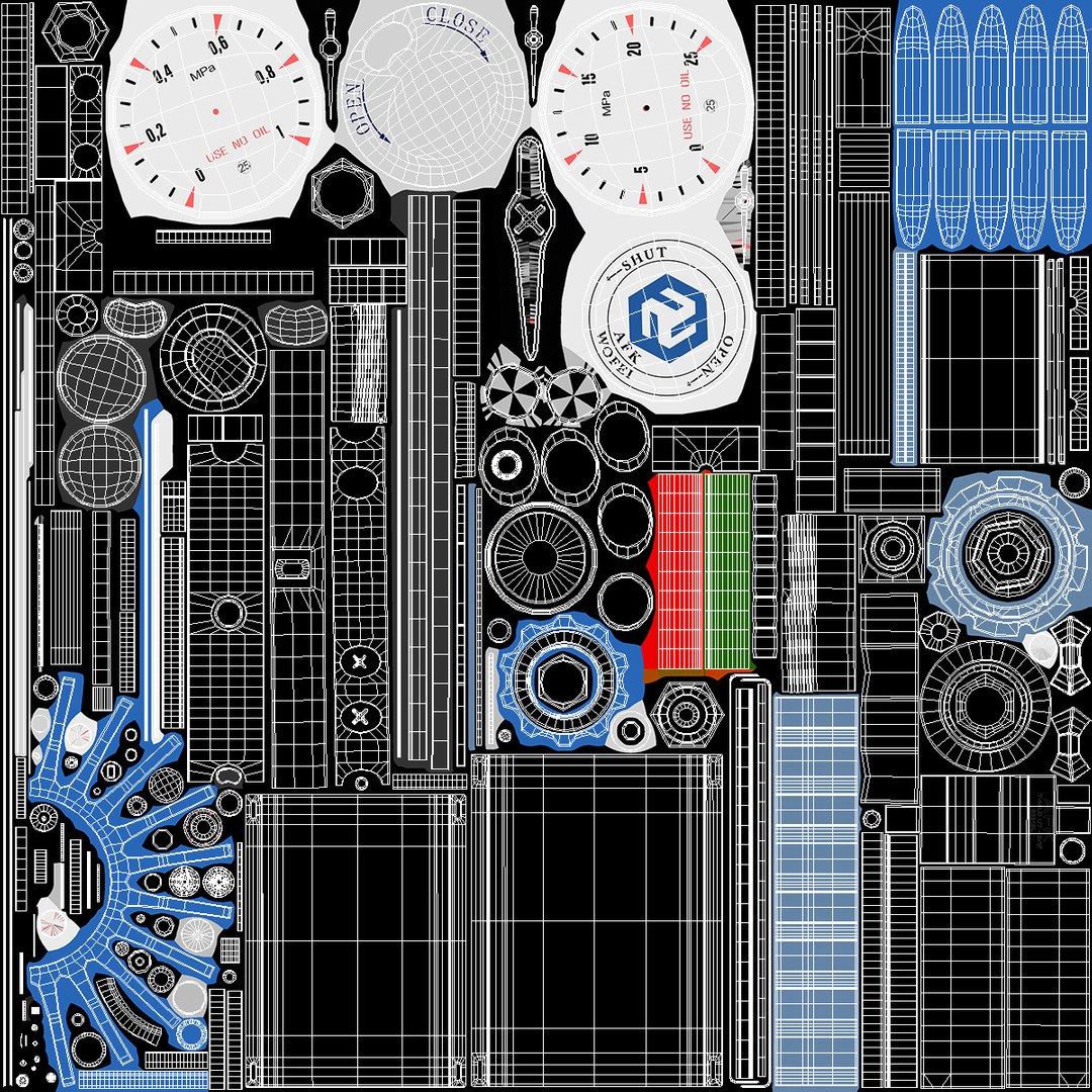 3D AFK Lab Industrial Gas Control Panel - TurboSquid 1956088