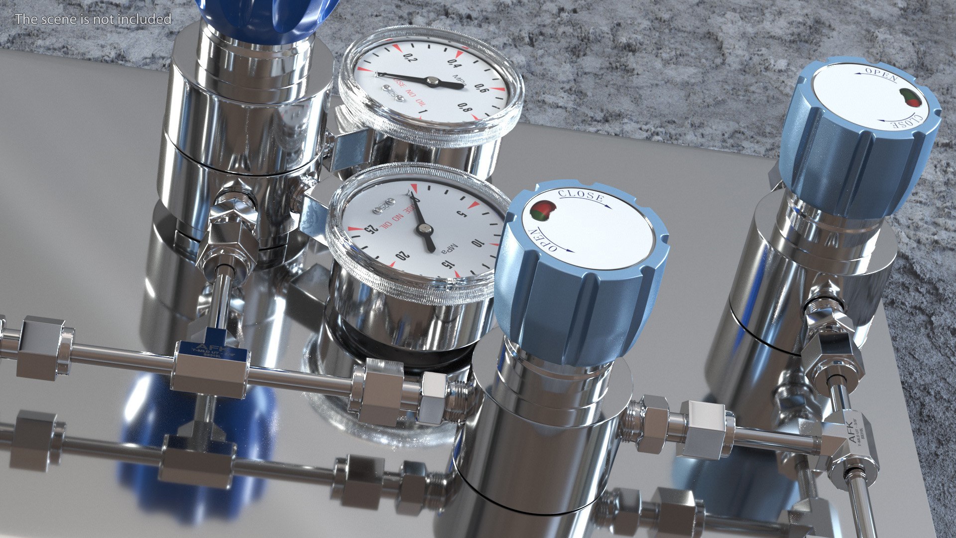 3D AFK Lab Industrial Gas Control Panel - TurboSquid 1956088