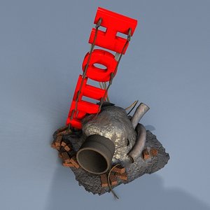 pile metalic scrap 3d model