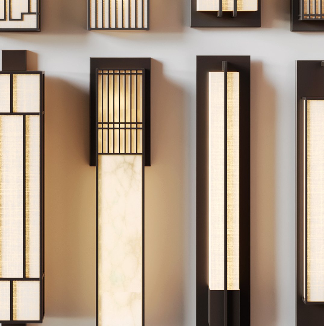 3D New Chinese wall lamp model model - TurboSquid 2061340