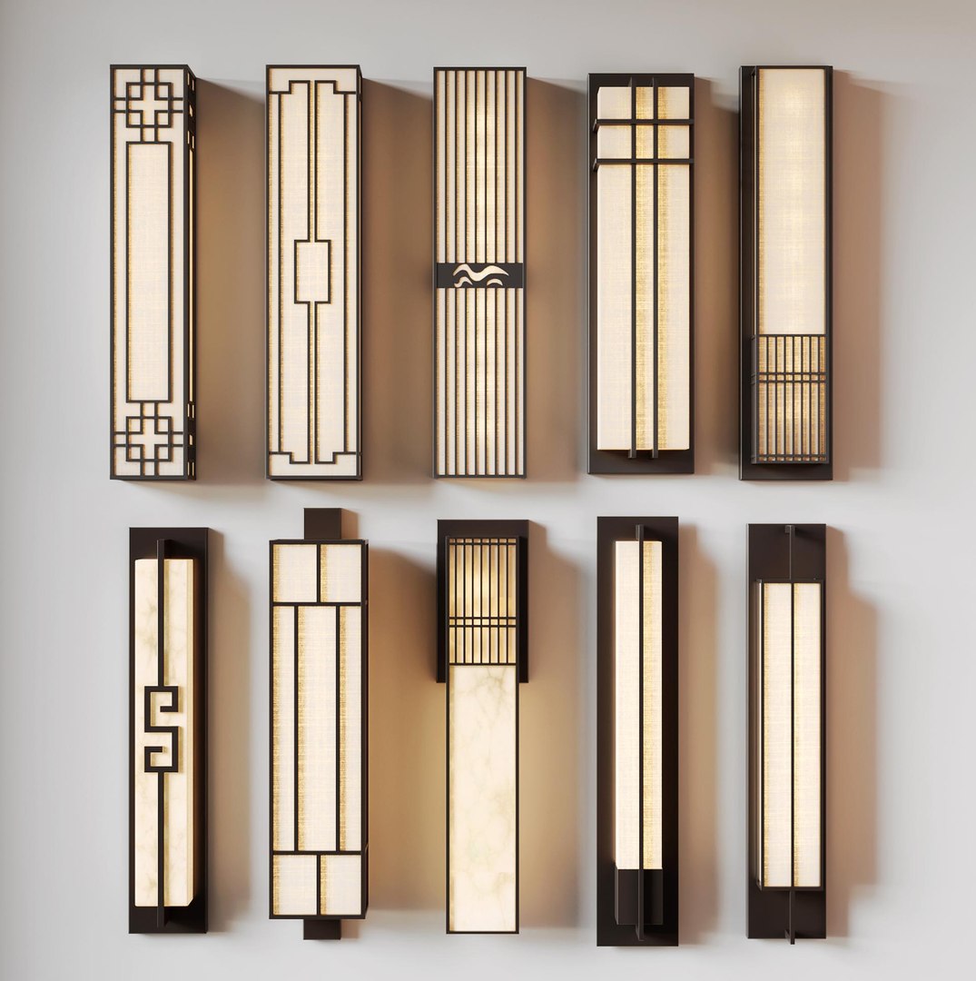 3D New Chinese wall lamp model model - TurboSquid 2061340