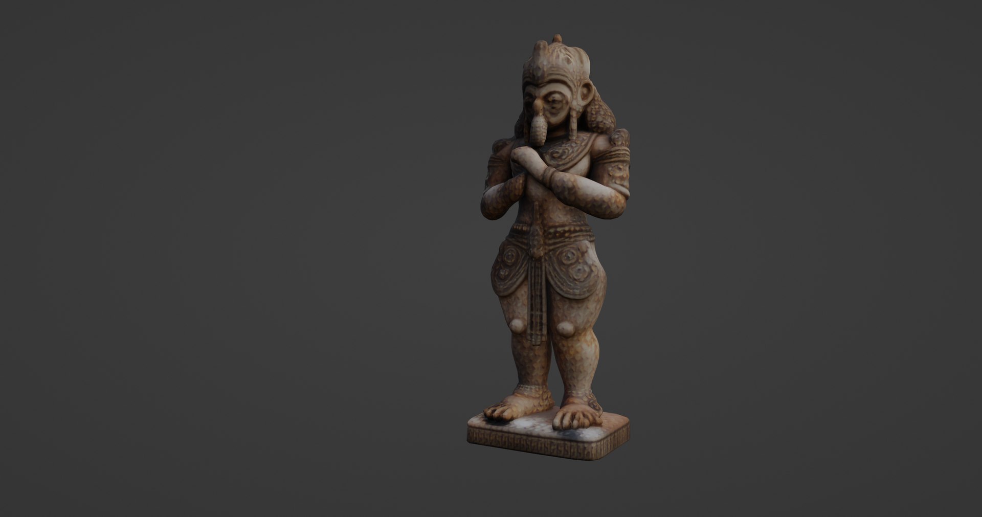 3D Ancient Guardian Statue - TurboSquid 2373655