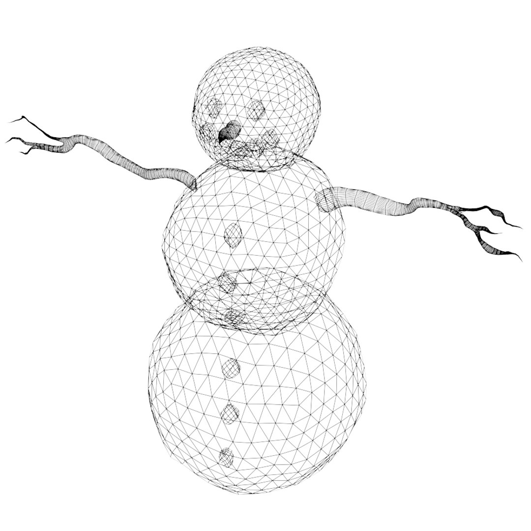3ds Natural Snowman