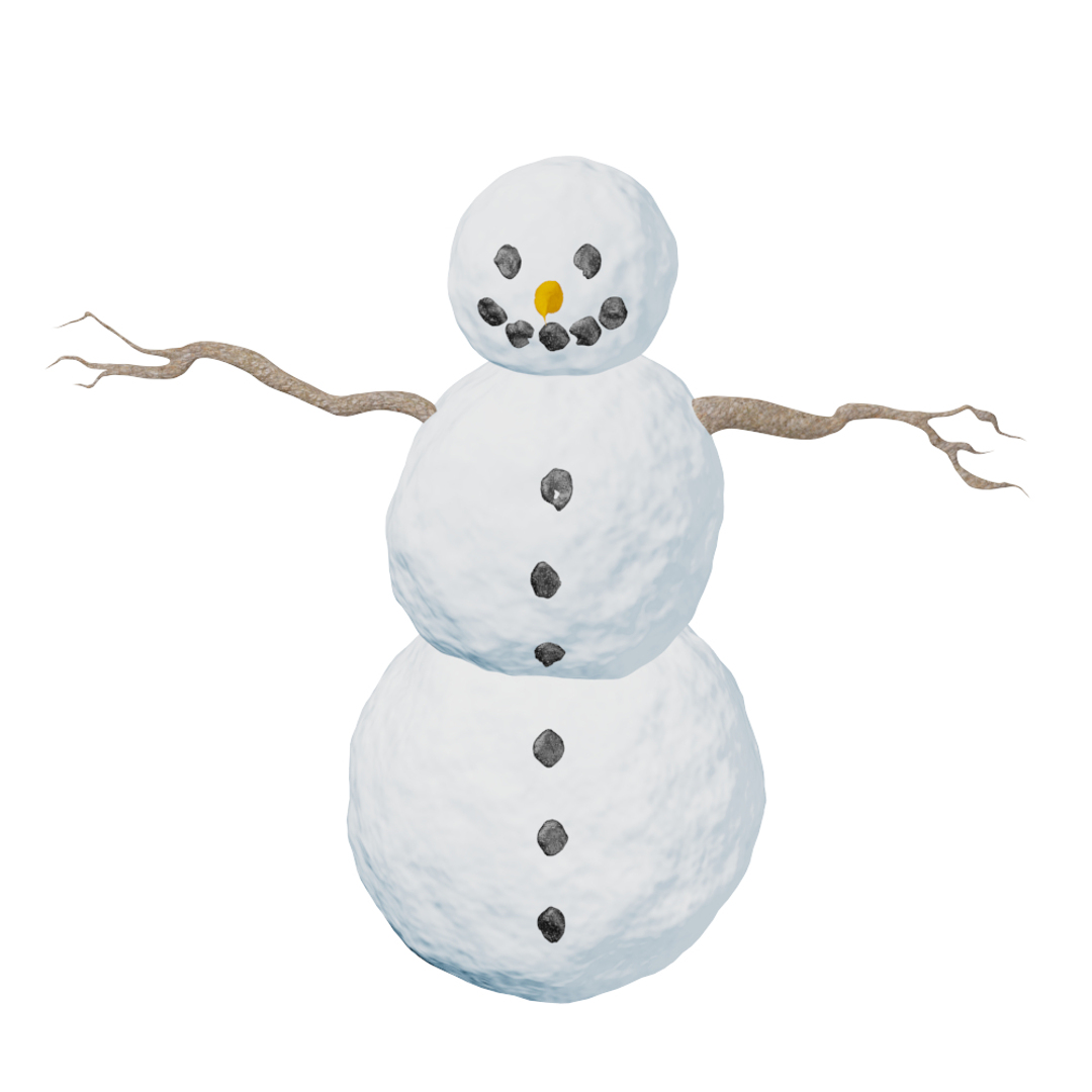 3ds Natural Snowman