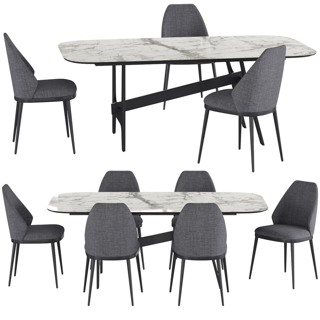 Table and chair Slot Mida 3D - TurboSquid 1871205
