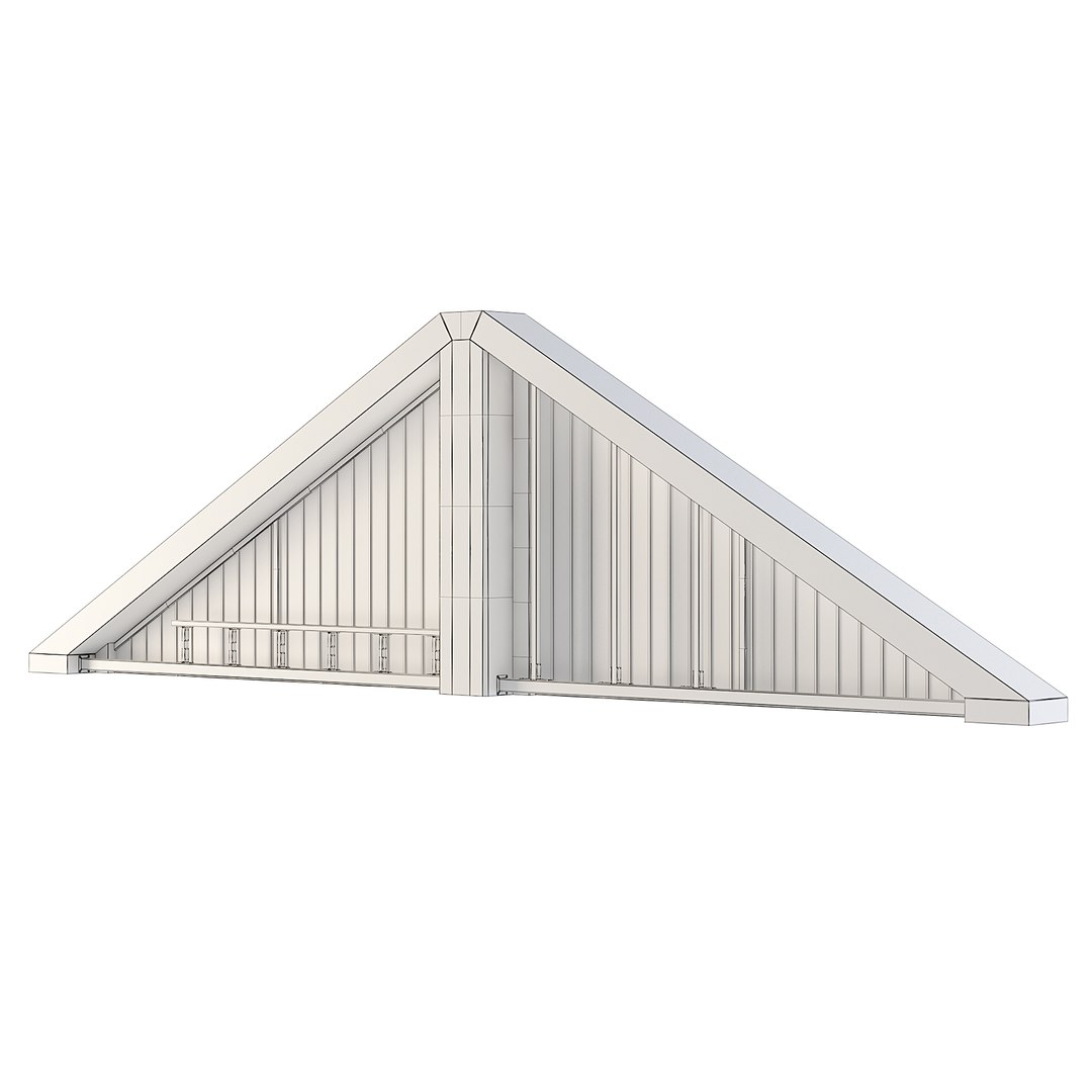 3D Factory Front Wall Triangle - TurboSquid 2255301