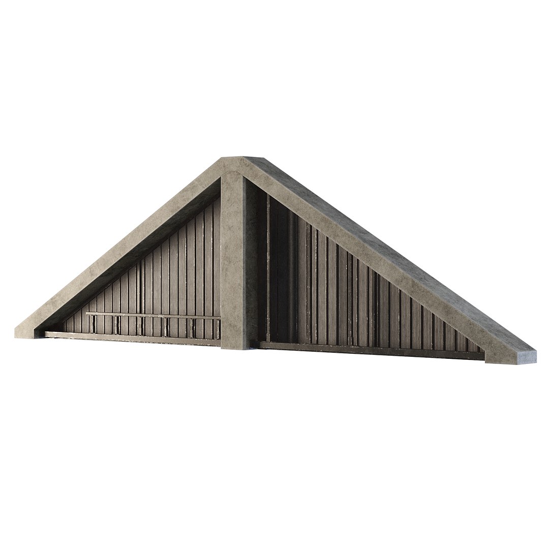 3D Factory Front Wall Triangle - TurboSquid 2255301