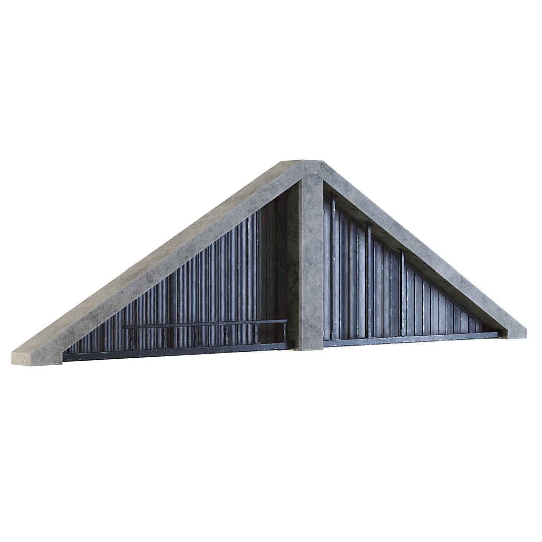 3D Factory Front Wall Triangle - TurboSquid 2255301