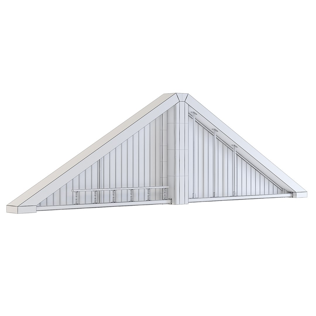 3D Factory Front Wall Triangle - TurboSquid 2255301