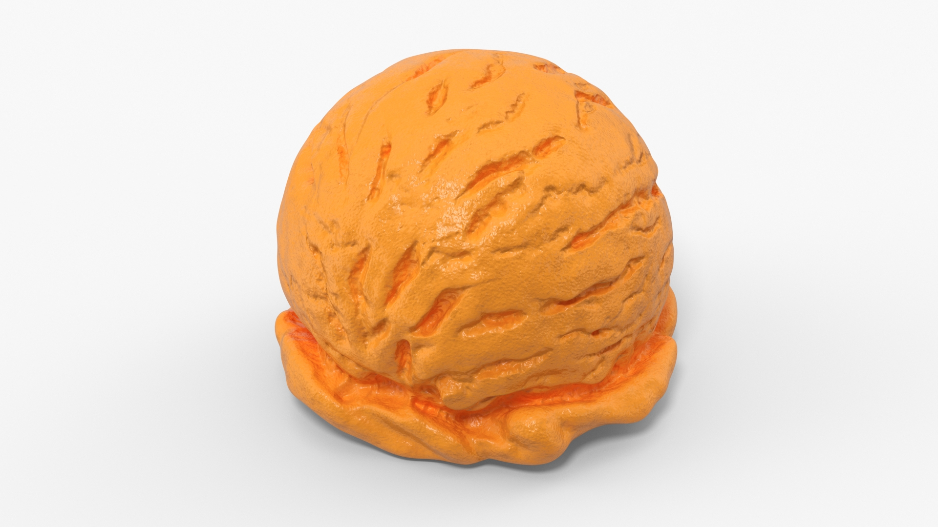 Orange Ice Cream Scoop 3D - TurboSquid 2233811