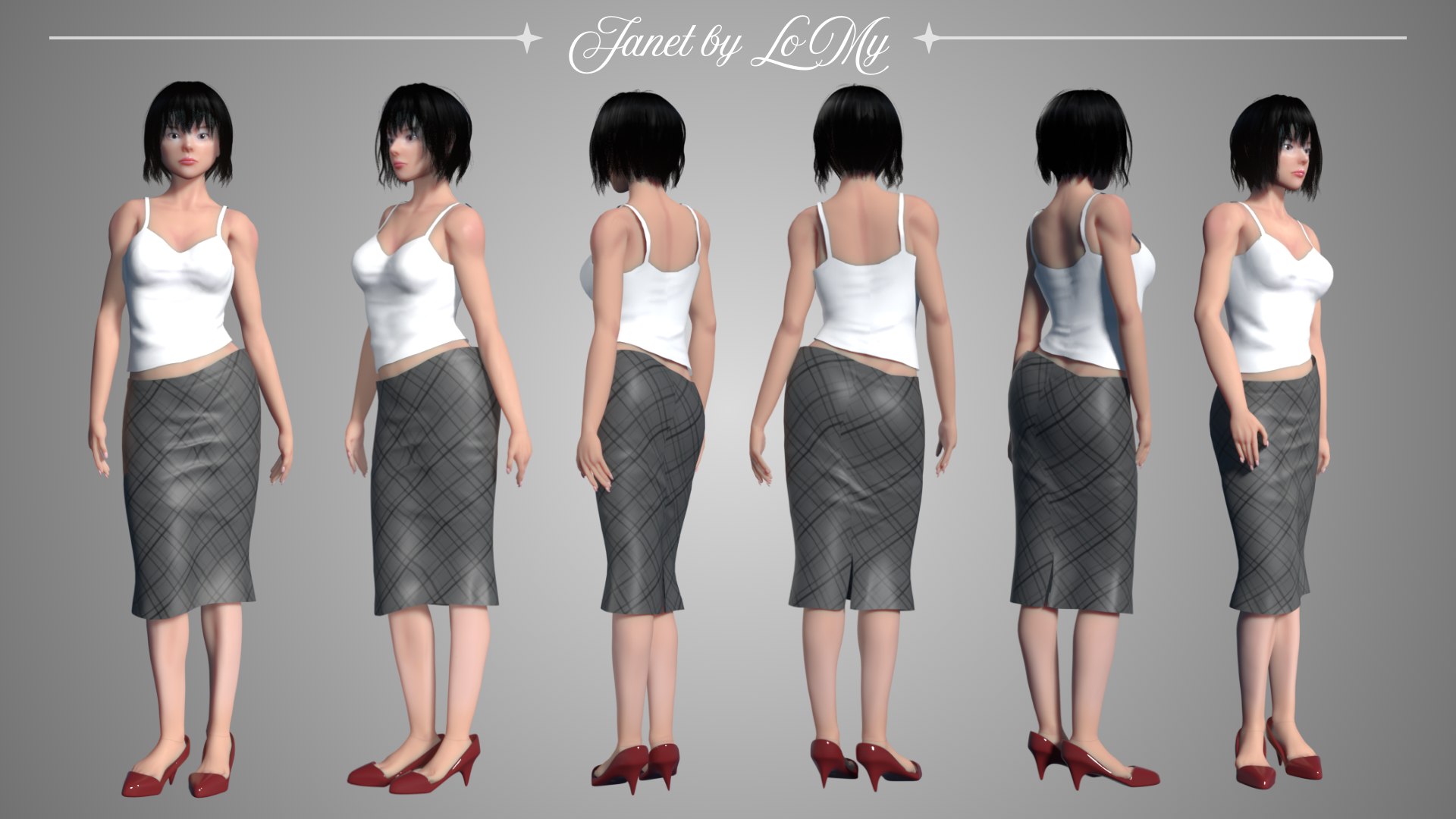 3D Janet Rigged Asian Female W Blendshapes - TurboSquid 2448748
