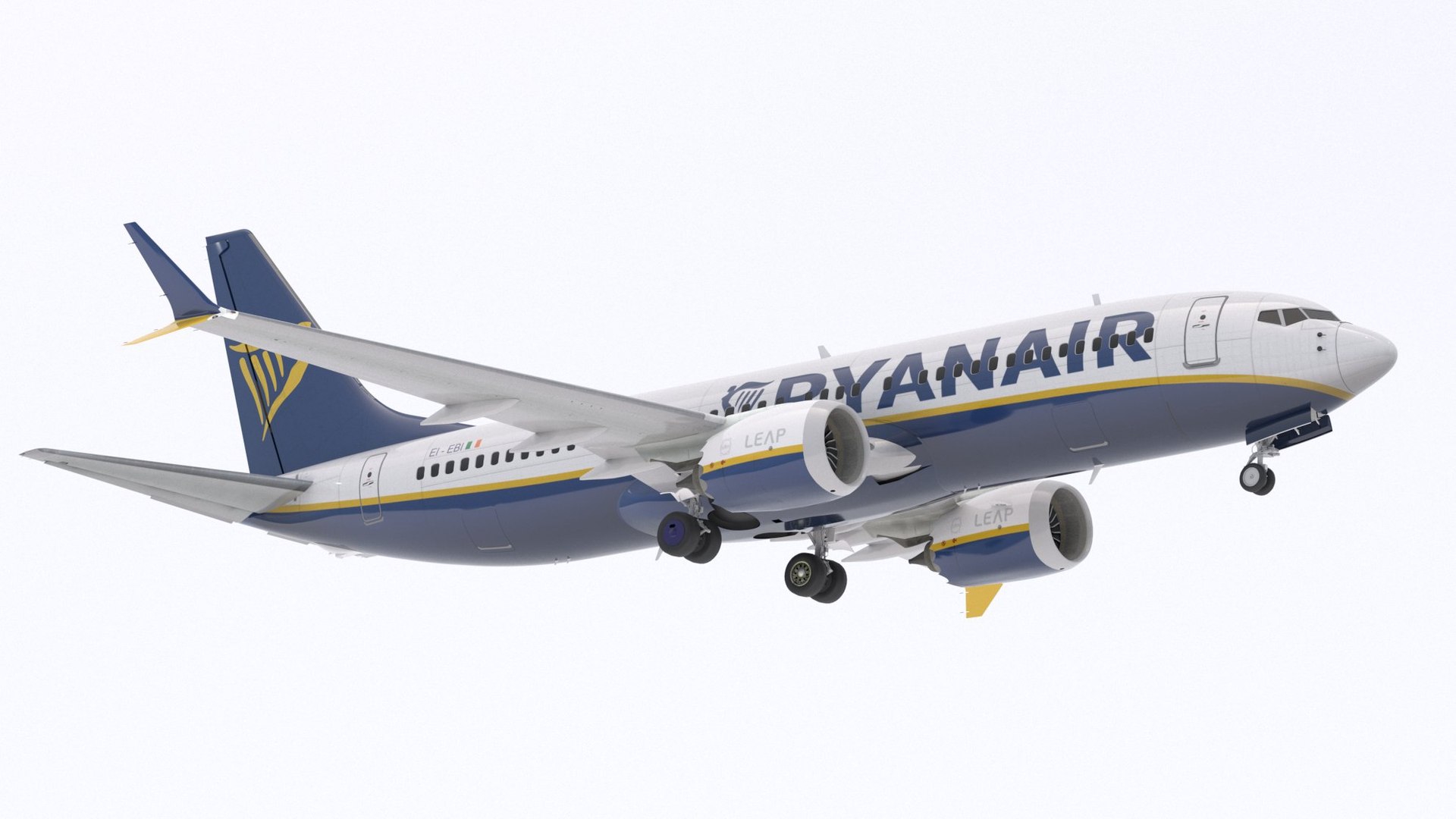 3D Boeing 737-800 MAX Ryanair - TurboSquid 2141751