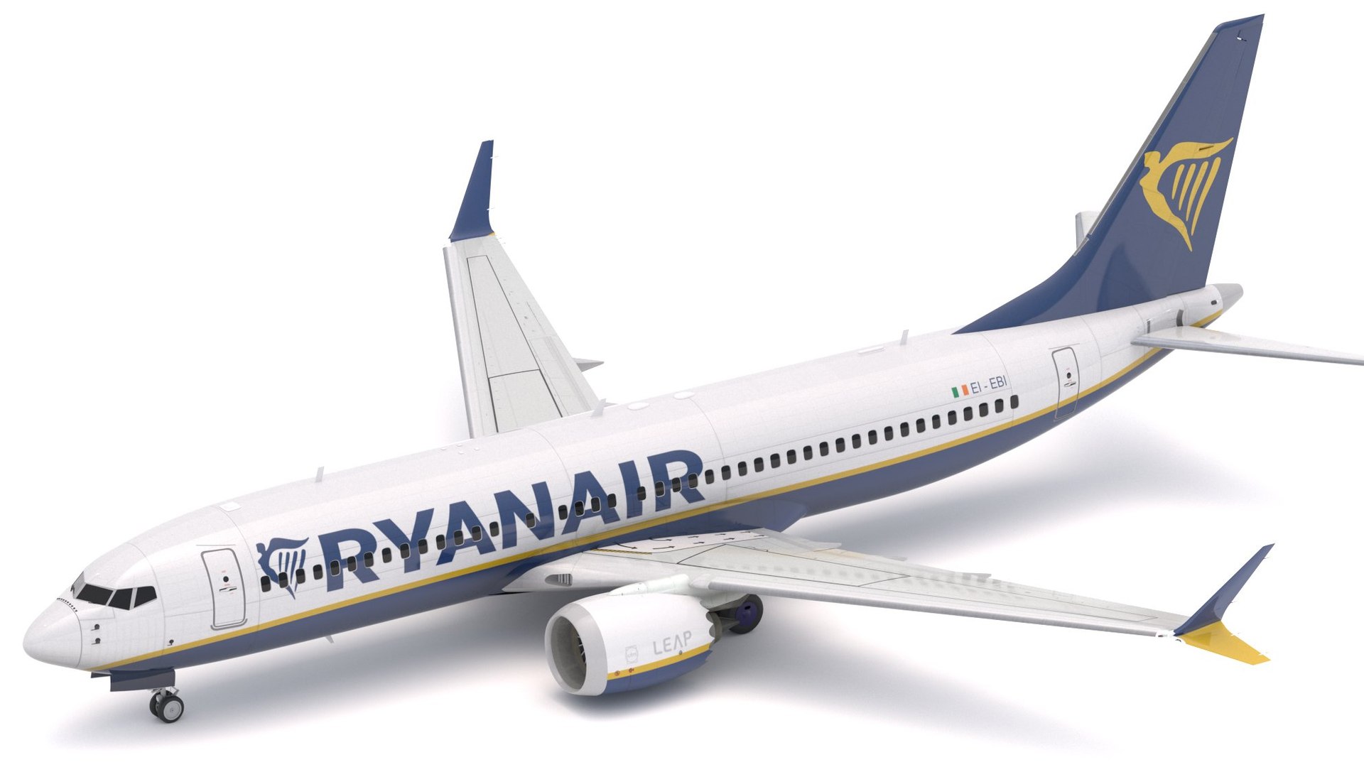 3D Boeing 737-800 MAX Ryanair - TurboSquid 2141751